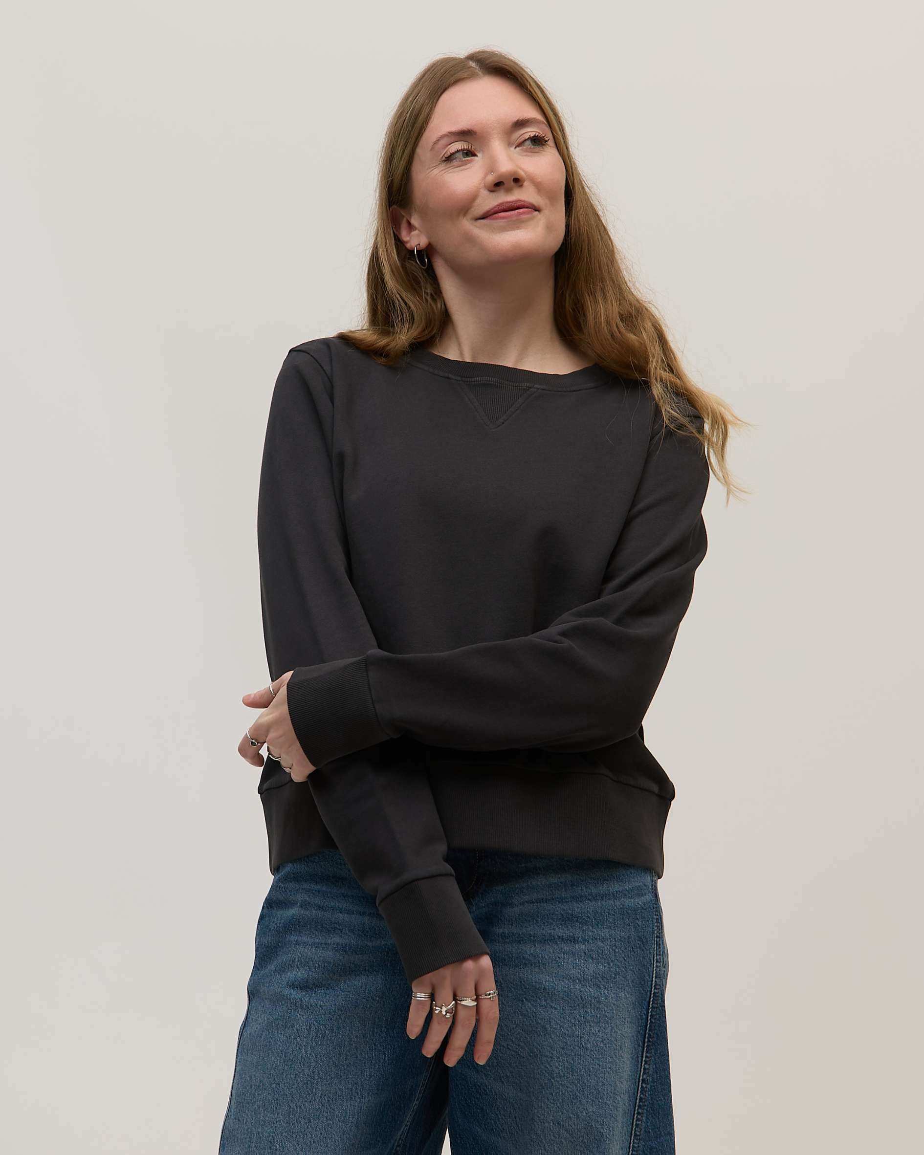 Verity Organic Cotton Slate Sweatshirt | Ivy Clothing
