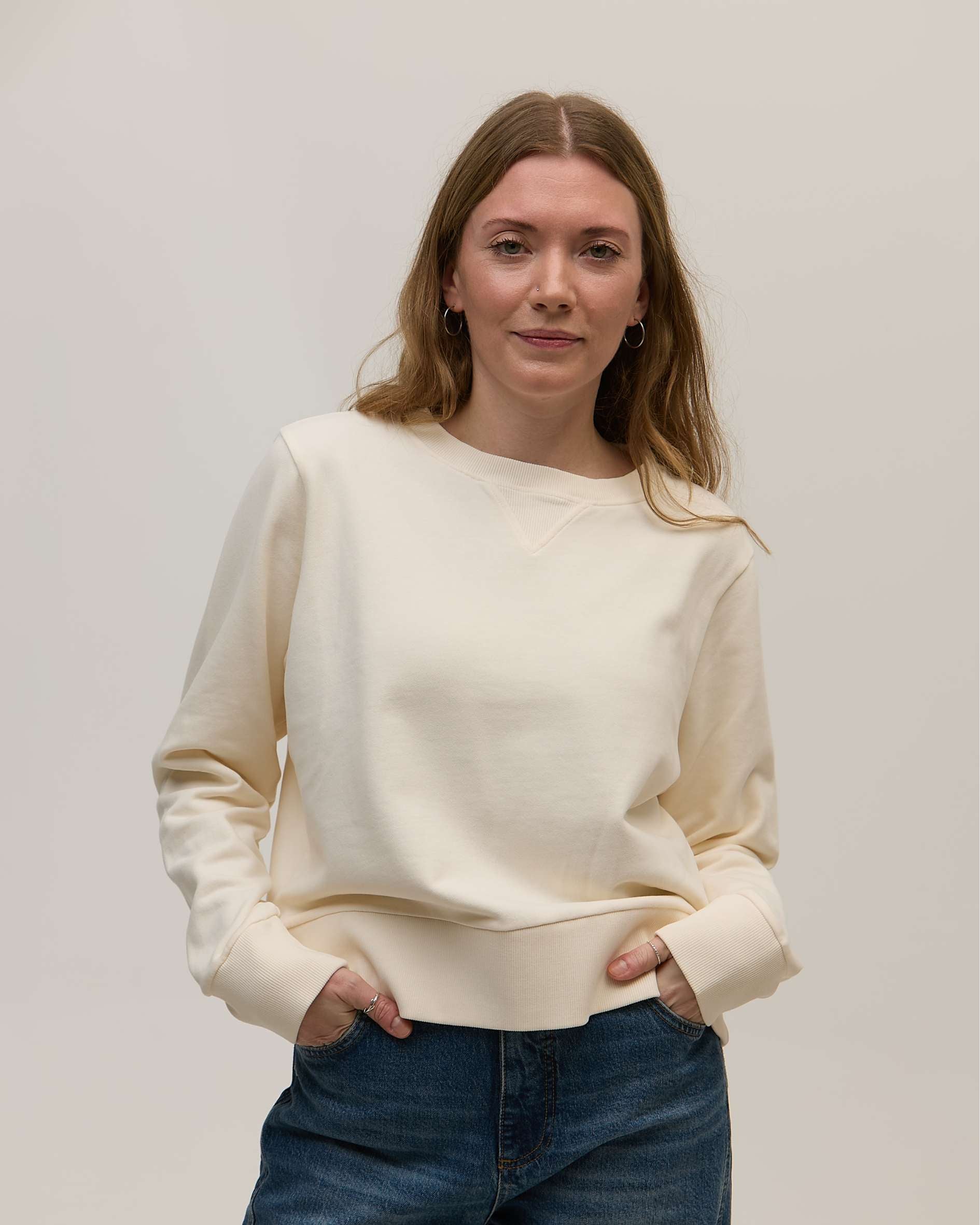 Verity Organic Cotton Ecru Sweatshirt | Ivy Clothing