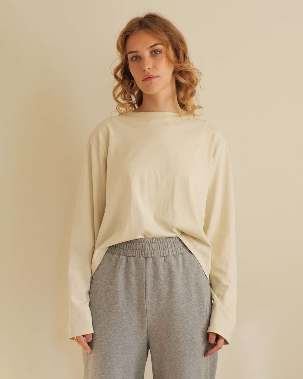 Hannah Women's Long Sleeve Midweight Organic Cotton Vanilla T-Shirt ...